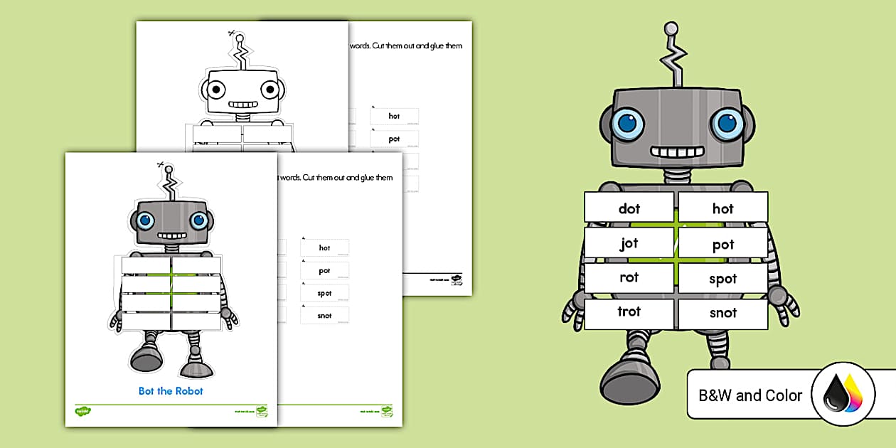 Robot -ot Word Family Craft Activity (teacher made) - Twinkl