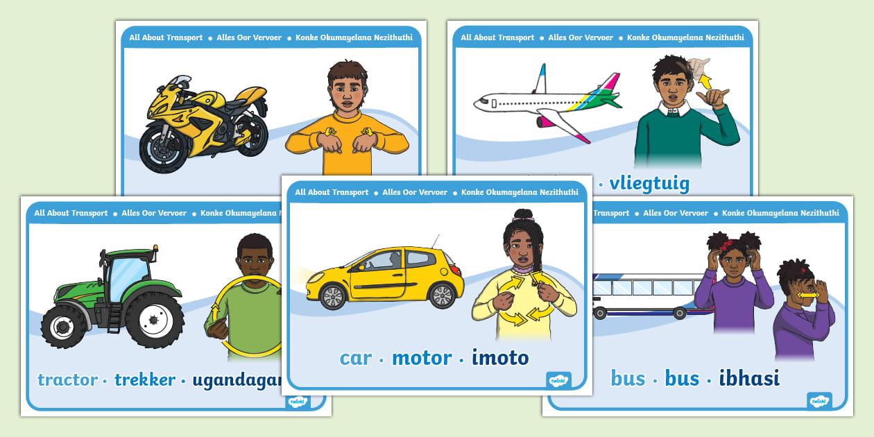 FP SID: All About Transport Multilingual Poster - Twinkl