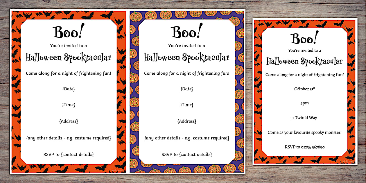 Editable Halloween Party Invitations Printable | Twinkl Party