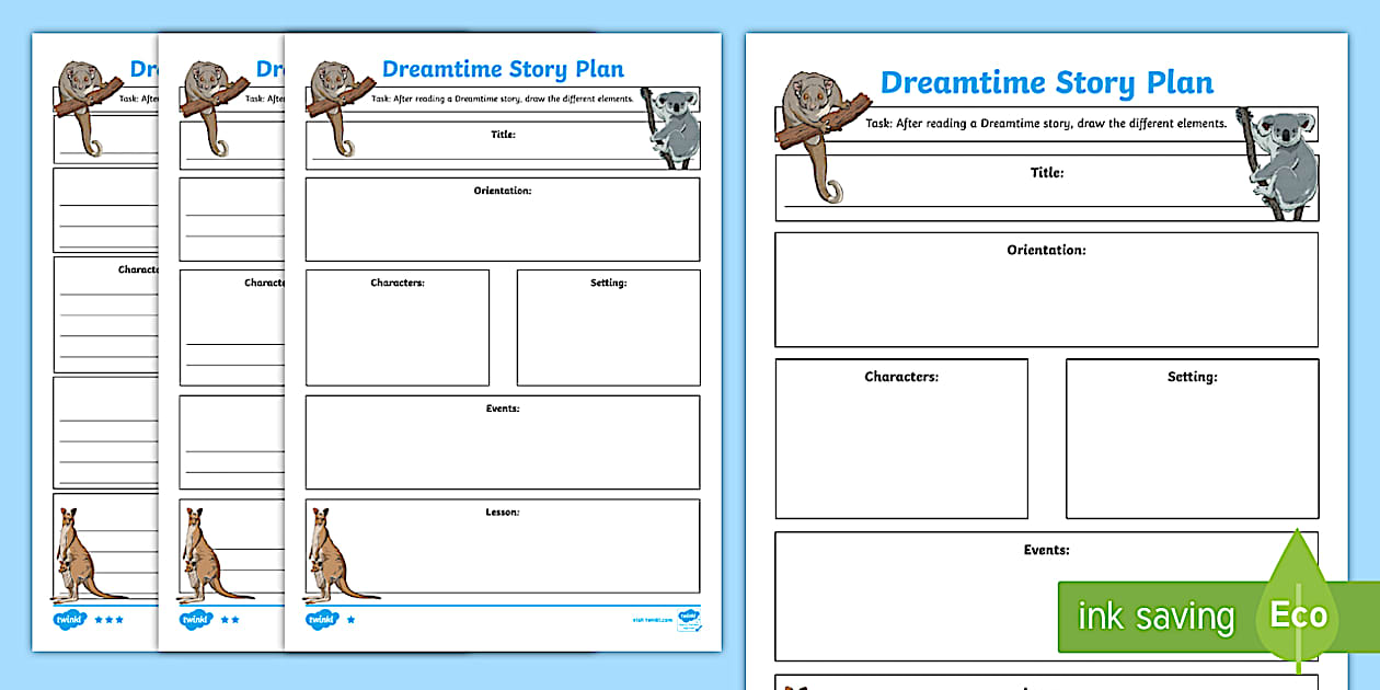NSW Aboriginal Dreaming Story Elements Differentiated Worksheets