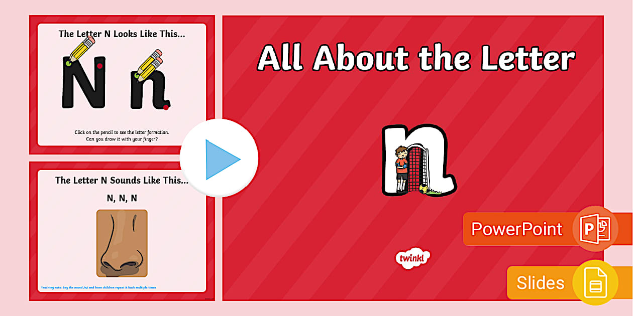 SA All About the Letter N Letters and Sounds Introduction PowerPoint