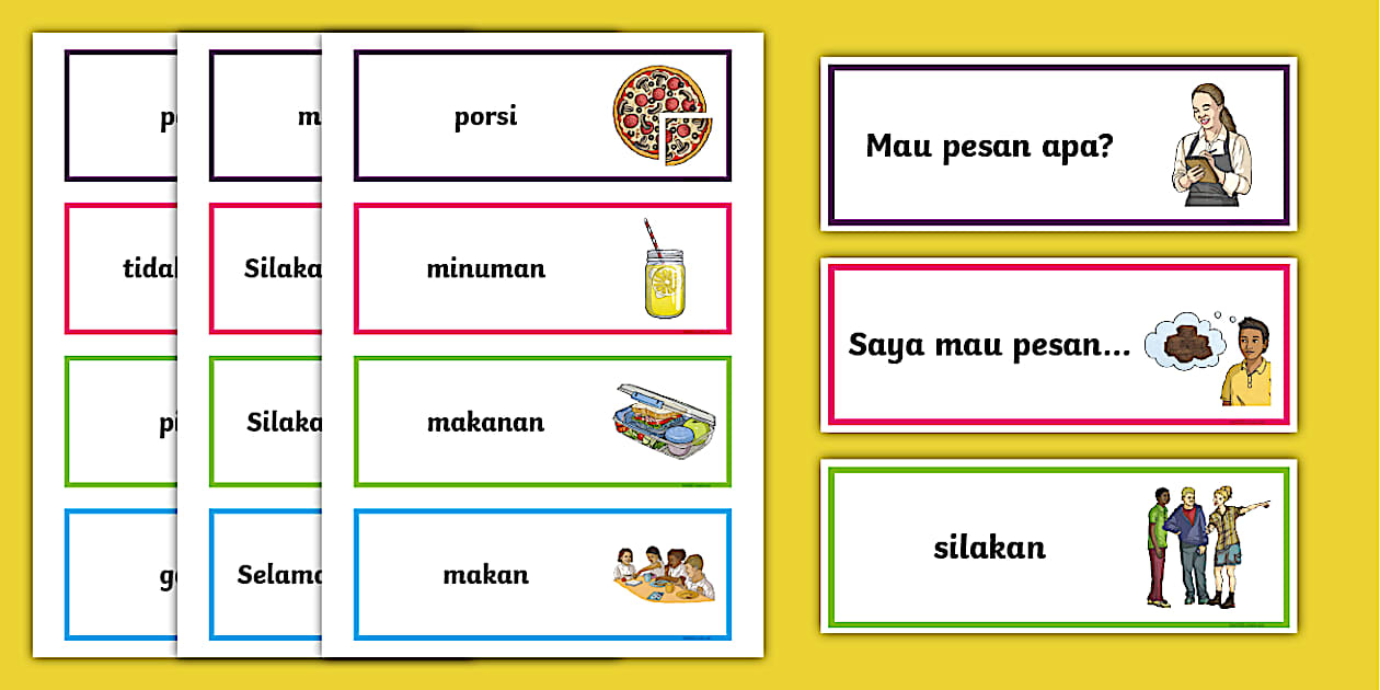 Indonesian Warung Word Cards (teacher made) - Twinkl