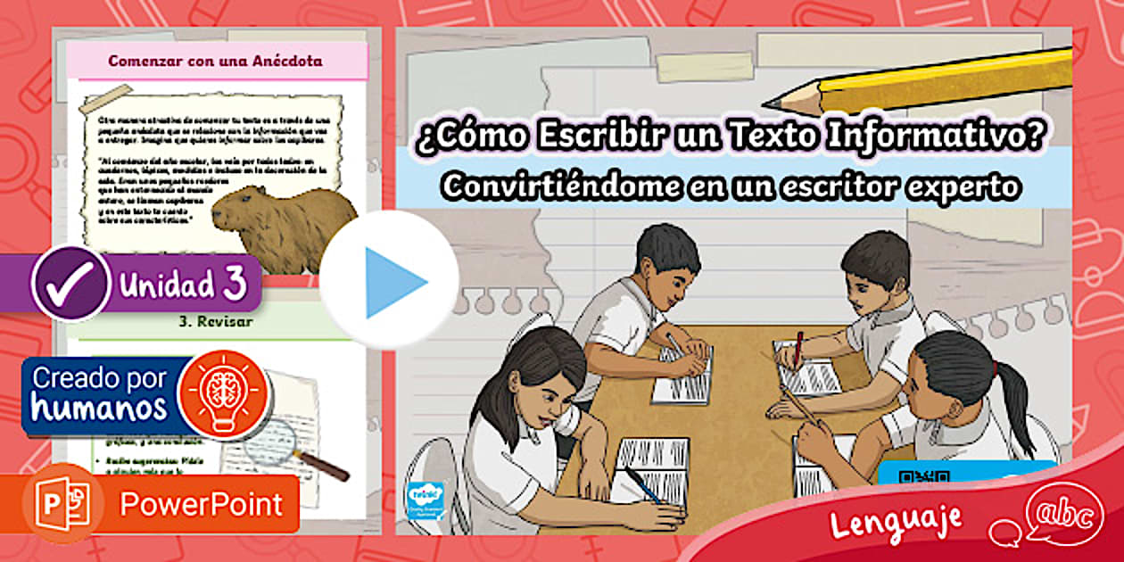 PowerPoint | Textos Informativos | Proceso de Escritura | 4°