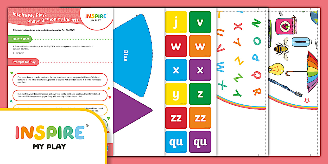 Inspire My Play: Phase 3 Phonics Inserts (teacher made)