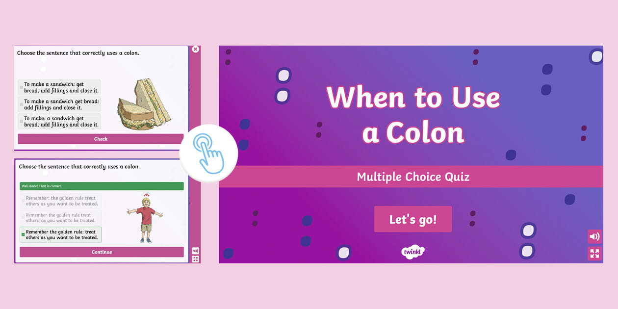 When to Use a Colon Interactive Game (teacher made) - Twinkl
