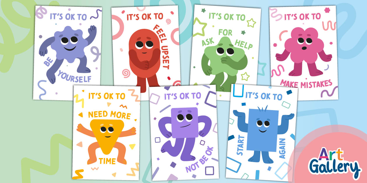 It's OK to... Poster Set | Twinkl Art Gallery (teacher made)