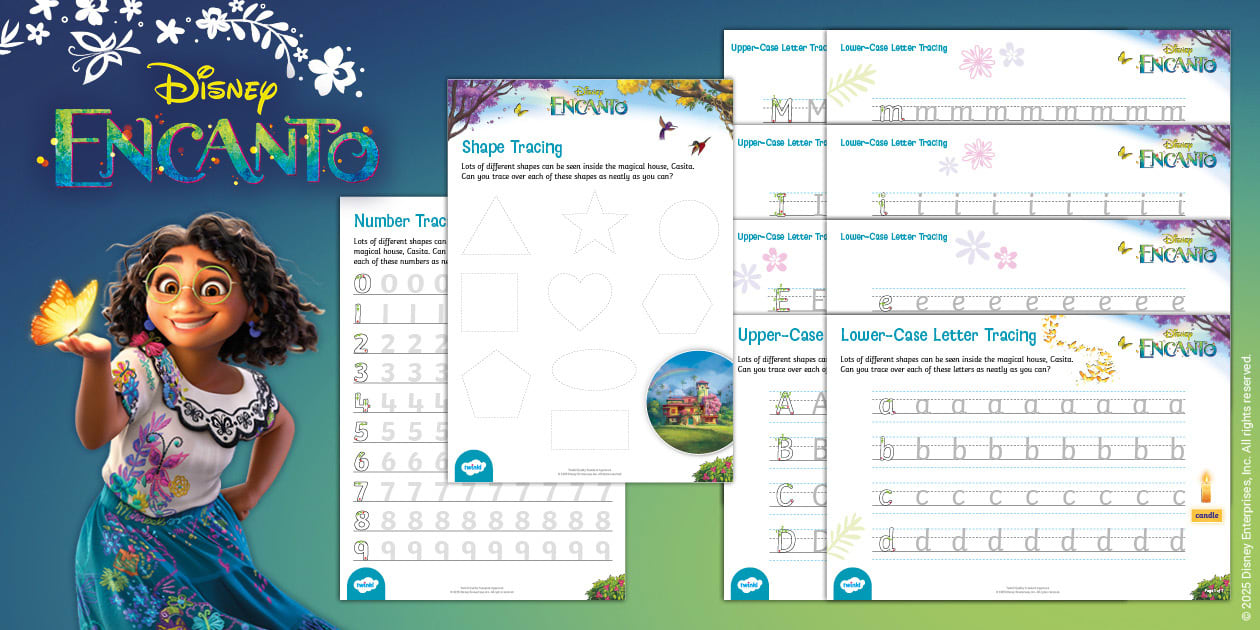 Encanto Tracing Sheets | Handwriting Activities | Disney