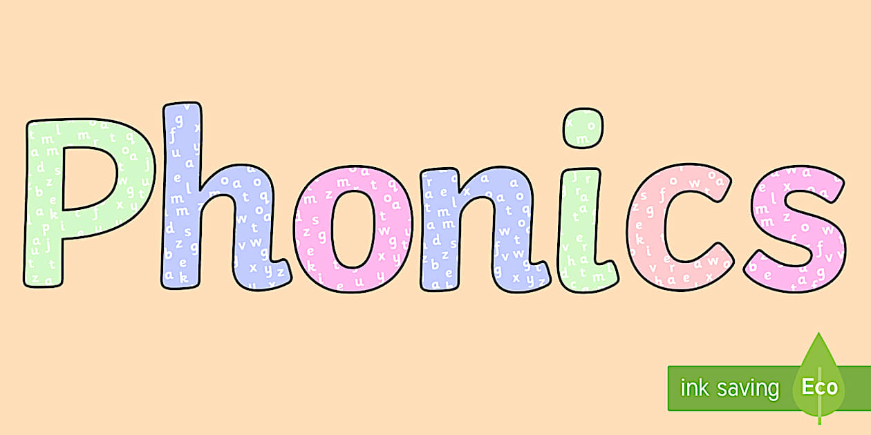 Cursive Phonics Title Alphabet Themed Display Lettering