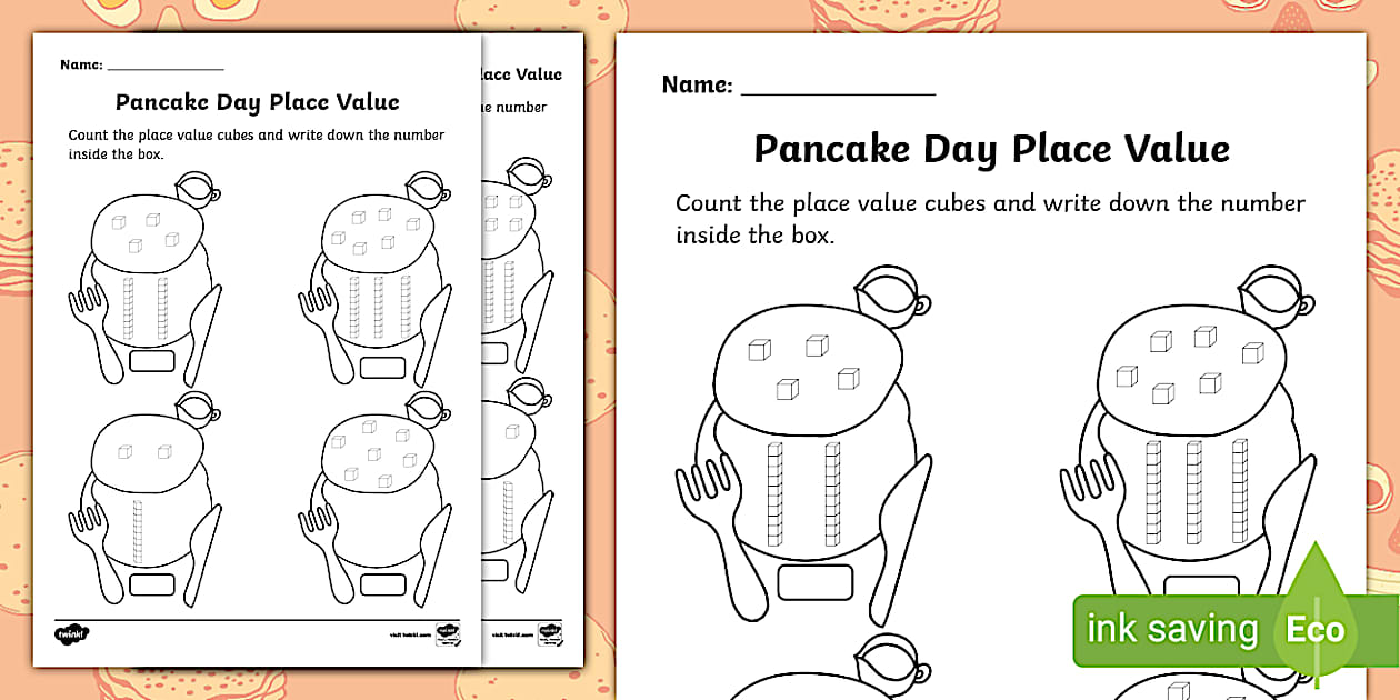 Pancake Day Place Value Activity Sheet (teacher made)