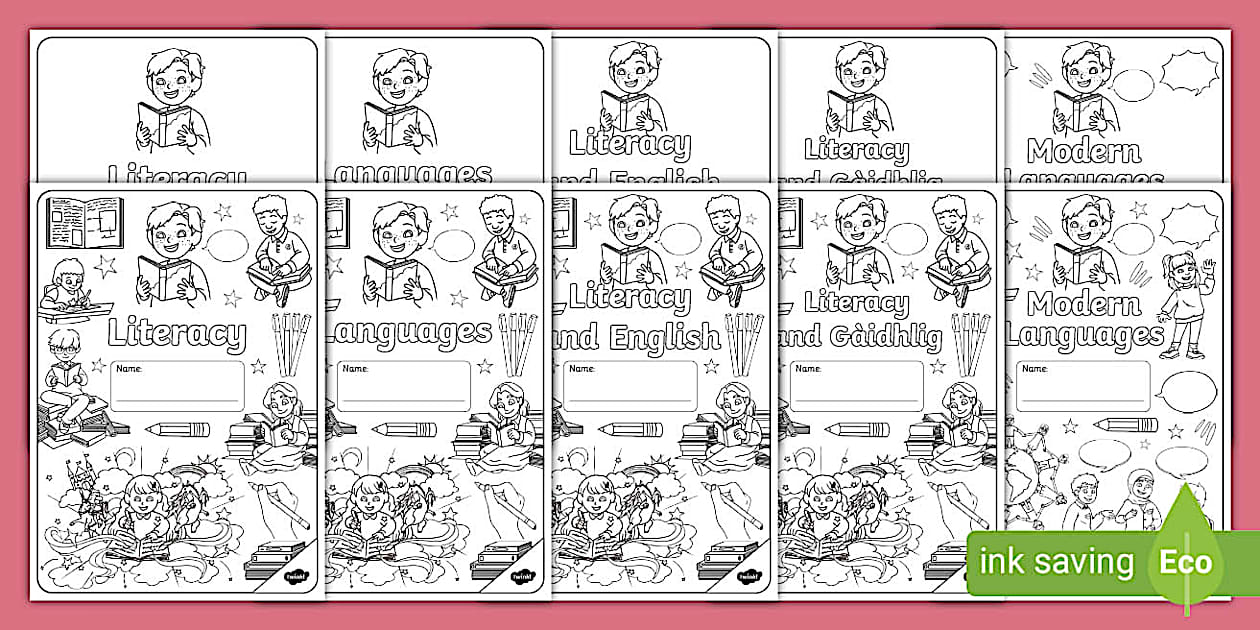 Let's Doodle About Languages Booklet Front Cover Colouring