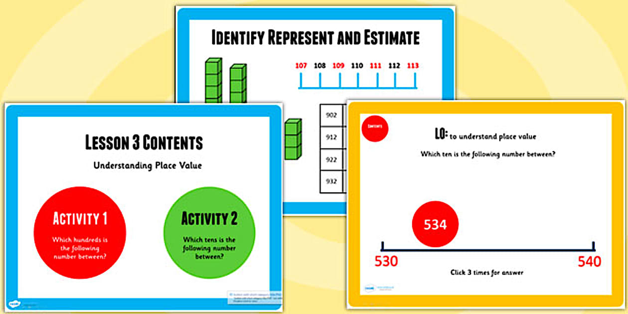 Grade 3 Identify Represent and Estimate Lesson 3 Teaching Pack