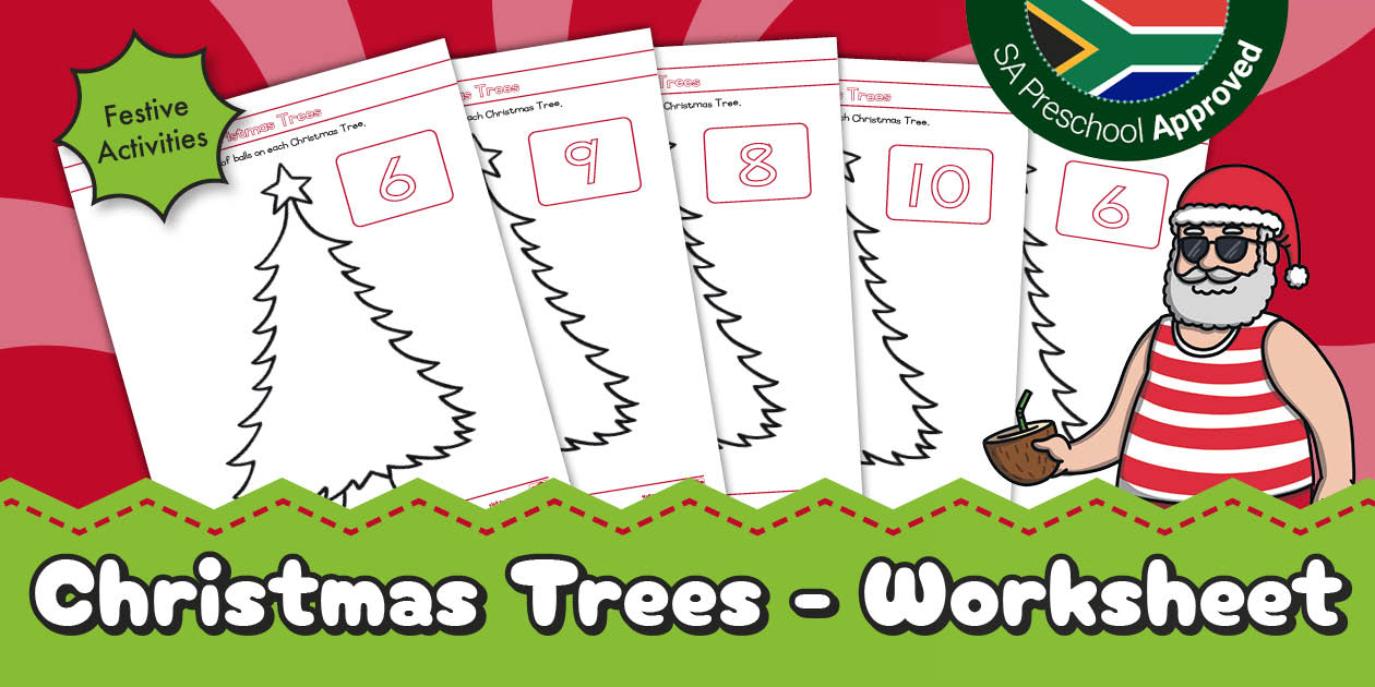Preschool - Christmas - Worksheet: Christmas Trees