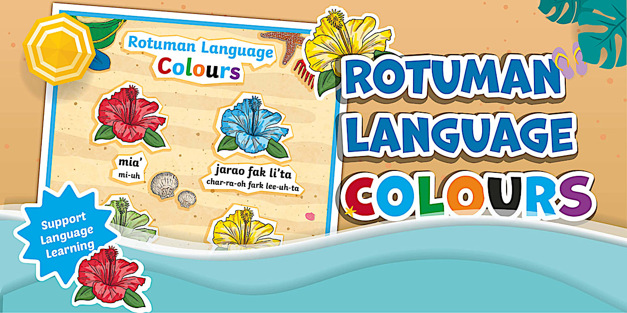 Rotuman Language Colours Poster