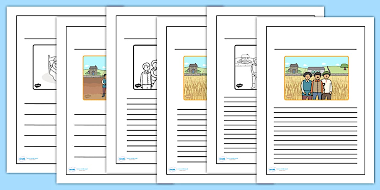 The Farmer and His Sons Story Writing Frames - writing template