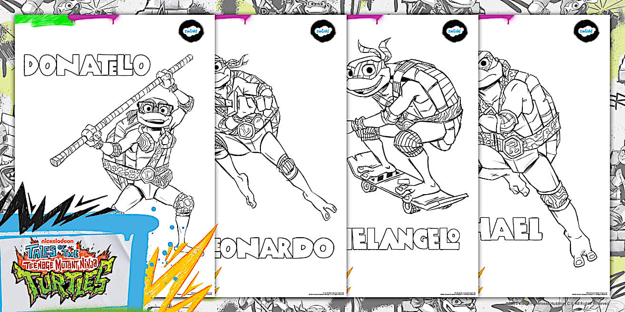 FREE! - TMNT Colouring Pages | Teenage Mutant Ninja Turtles | Twinkl