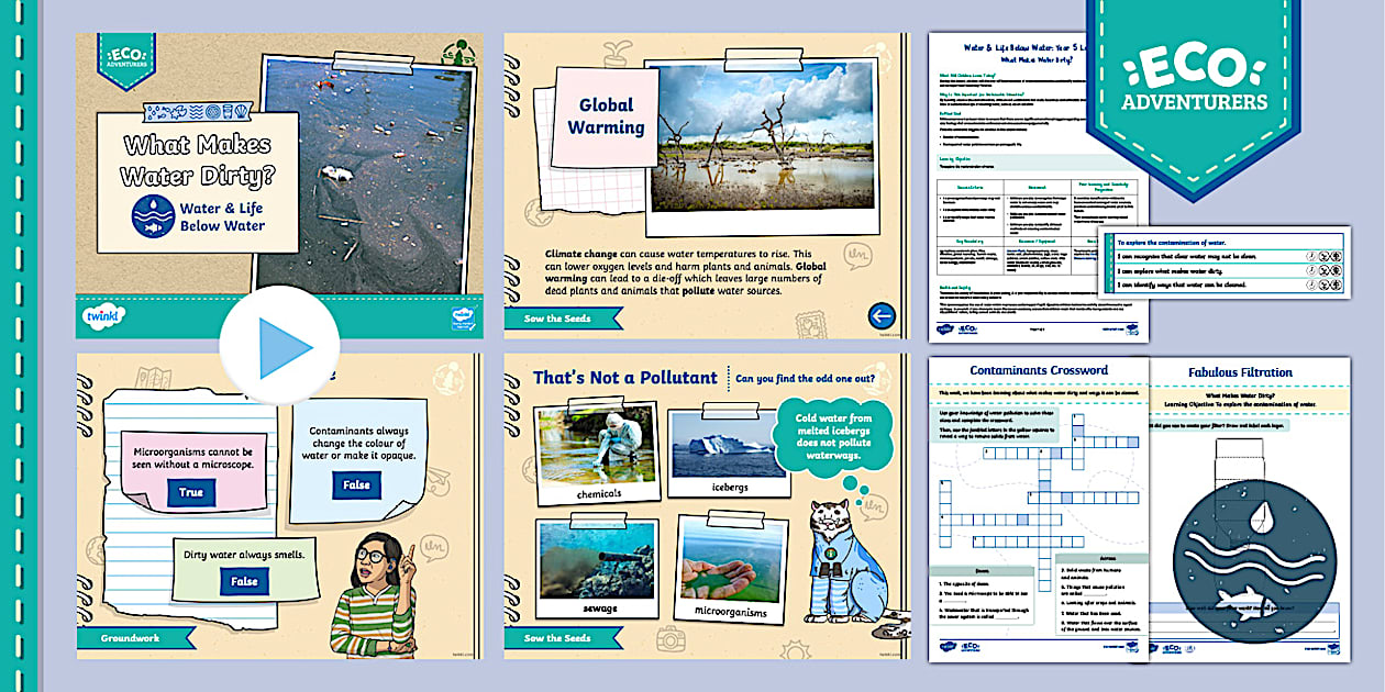 Year 5 Water Lesson 4: What Makes Water Dirty? - Twinkl