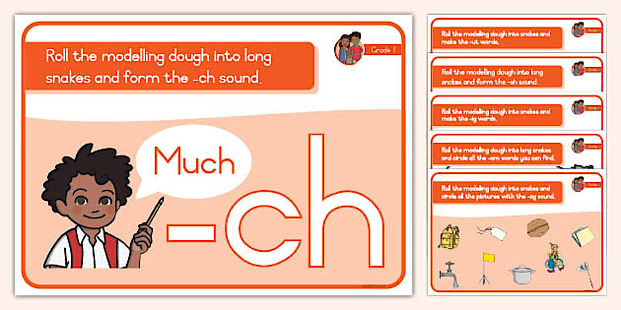 Grade 1 Home Phonics Practise: Modelling Dough Mats Pack