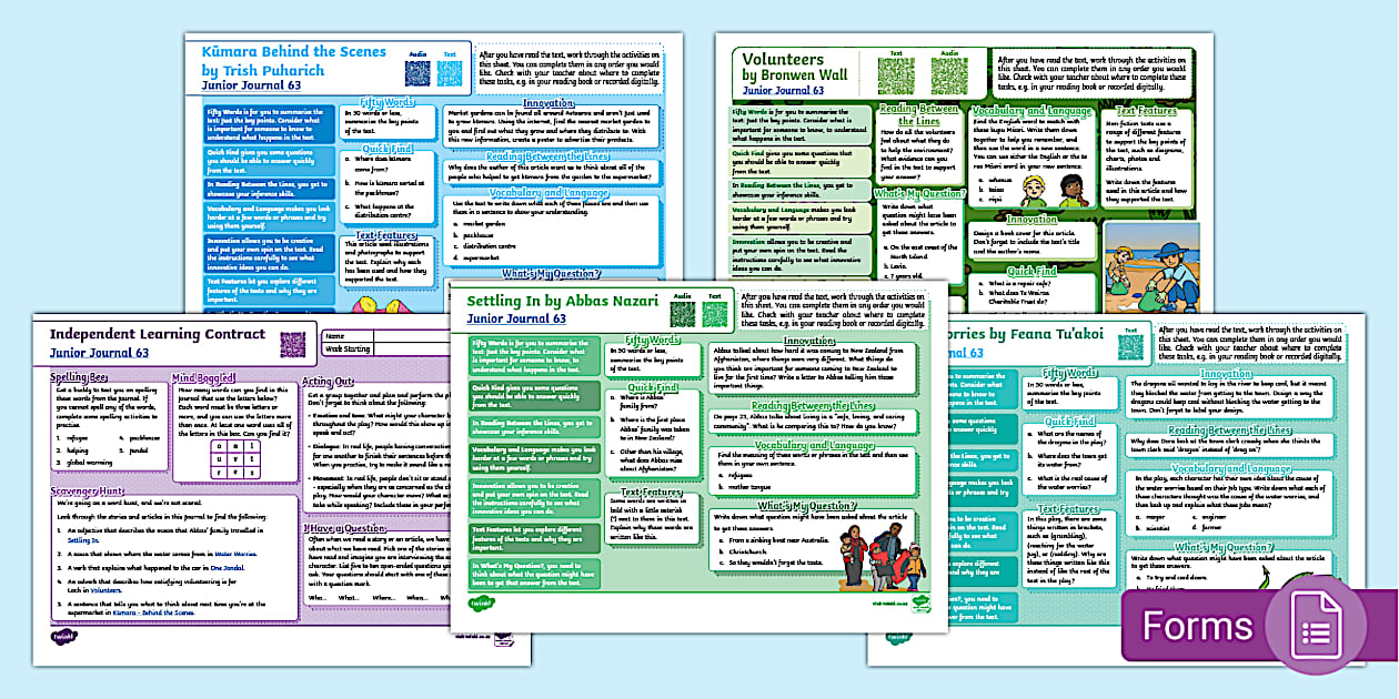 Junior Journal 63 August 2022: Follow-Up Activity Pack