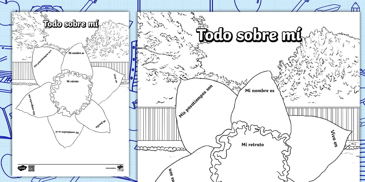 Póster: todo sobre mí (teacher made) - Twinkl