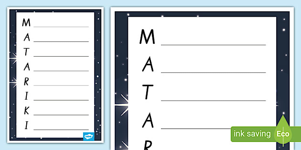 Matariki Acrostic Poem