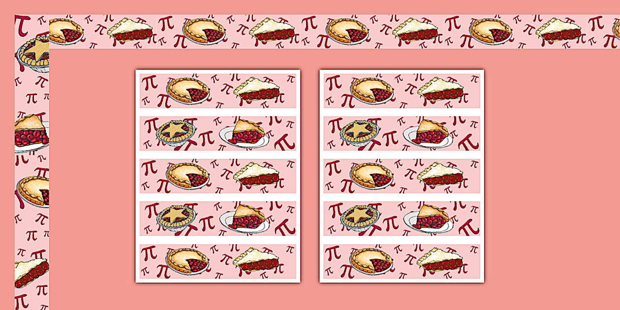 Sweet as Pi Bulletin Board Borders (teacher made) - Twinkl