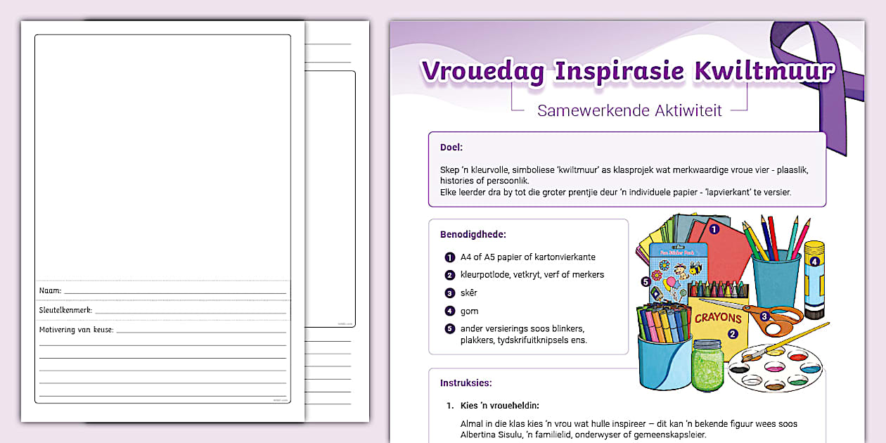 Vrouedag Inspirasie – Kwiltmuur: Samewerkende Aktiwiteit