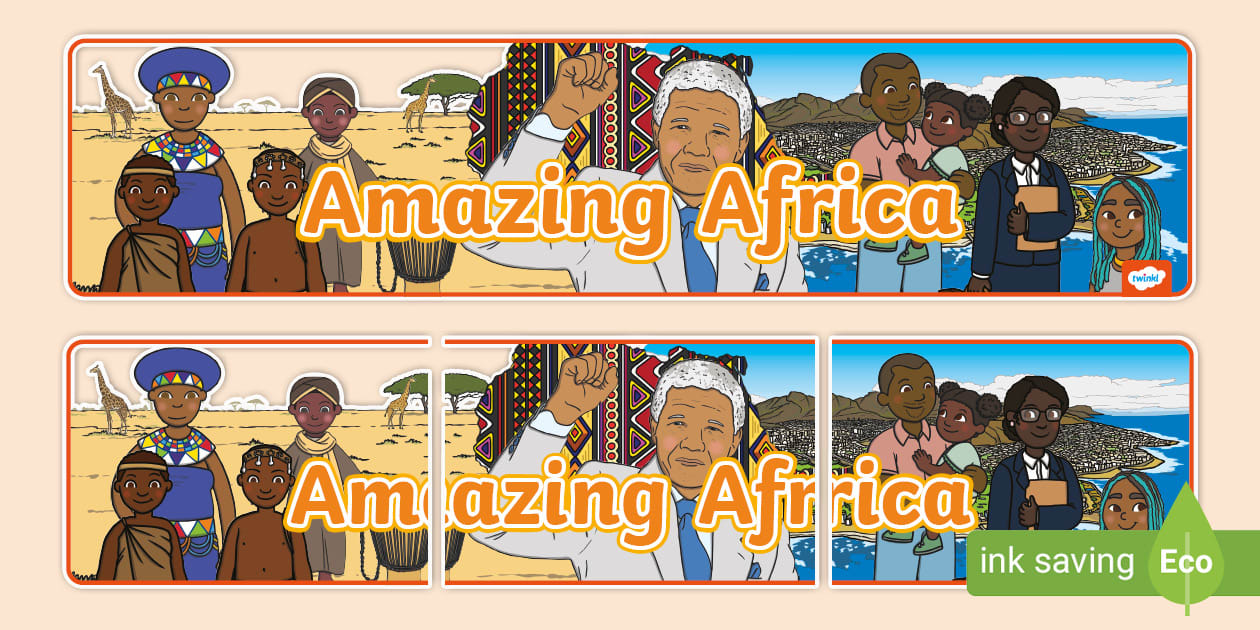 Amazing Africa Display Banner (teacher made) - Twinkl