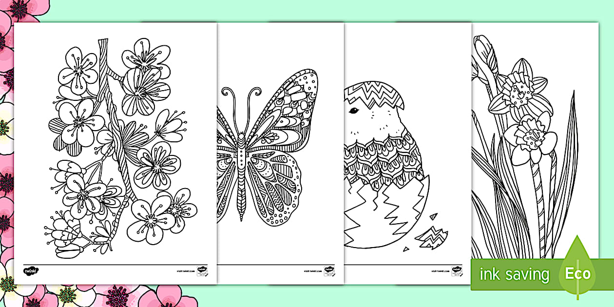Spring Coloring Pages Printable Resource Pack | Twinkl USA