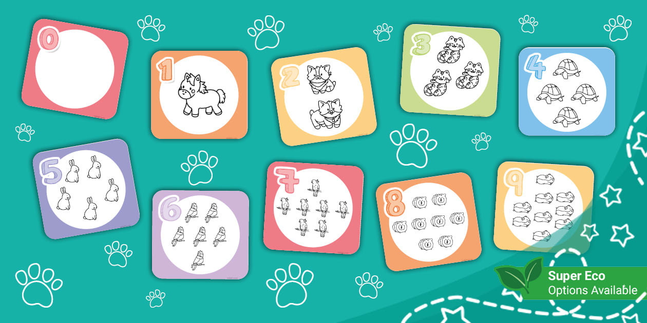 My First Counting Pets Flashcards (teacher made) - Twinkl