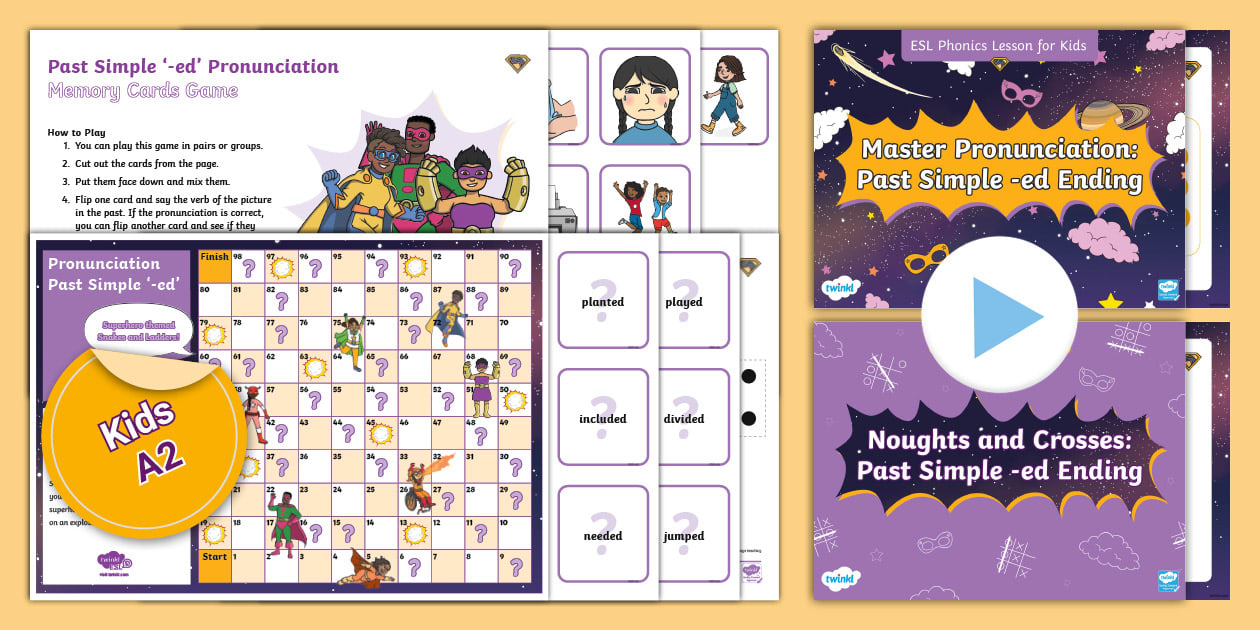 ESL Pronunciation Pack: Past Simple '-ed' Ending
