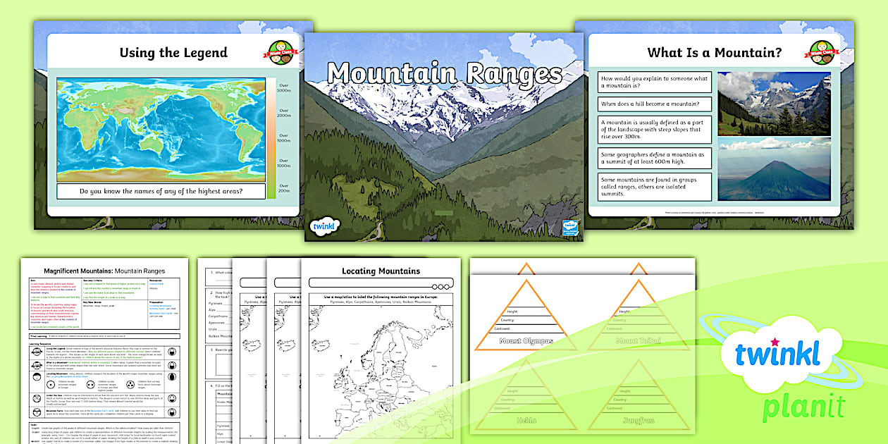 Famous Mountain Ranges Lesson Plan 1 - Year 5 Geography