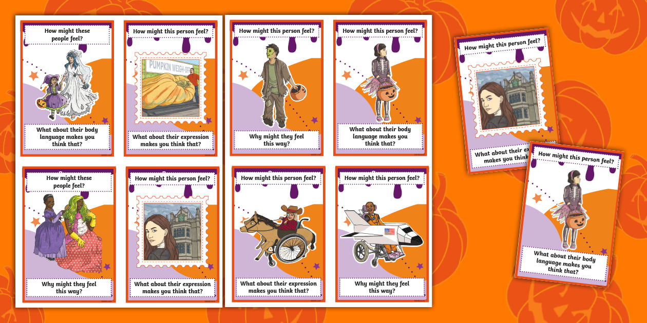 Halloween Illustrated Inference Cards (teacher made)
