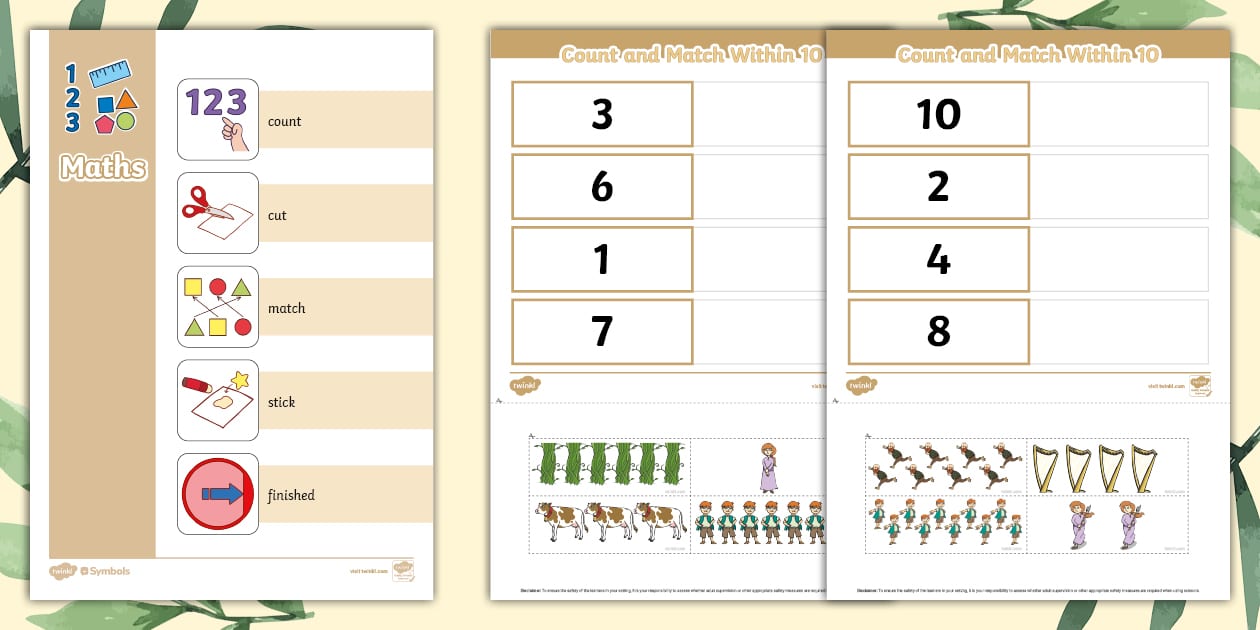 SEND Structured Steps Jack and the Beanstalk Count and Match Within 10