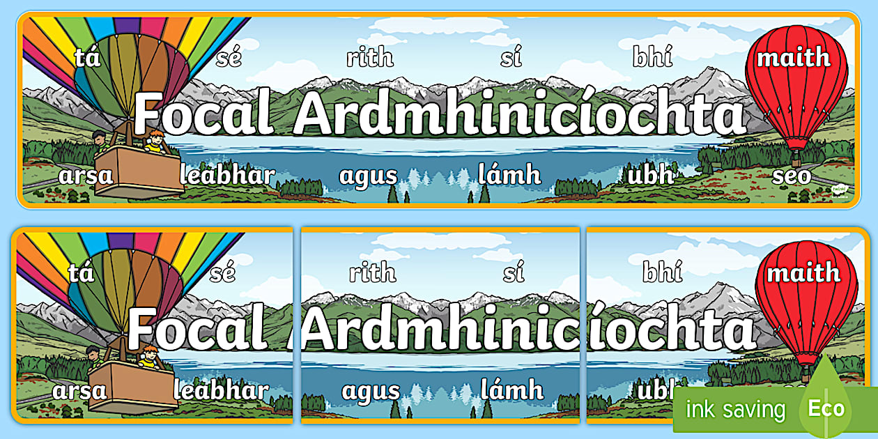 High-Frequency Words Display Banner Gaeilge (teacher made)