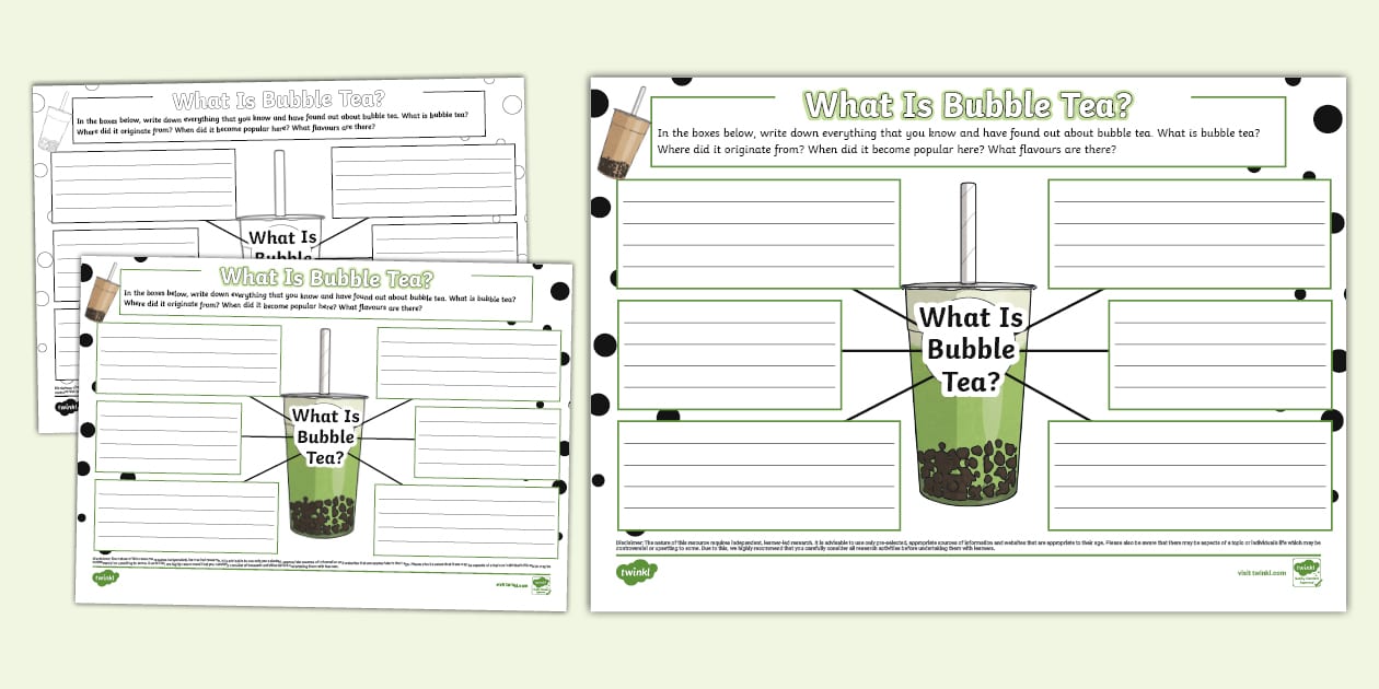 What Is Bubble Tea? Mind Map (teacher made) - Twinkl