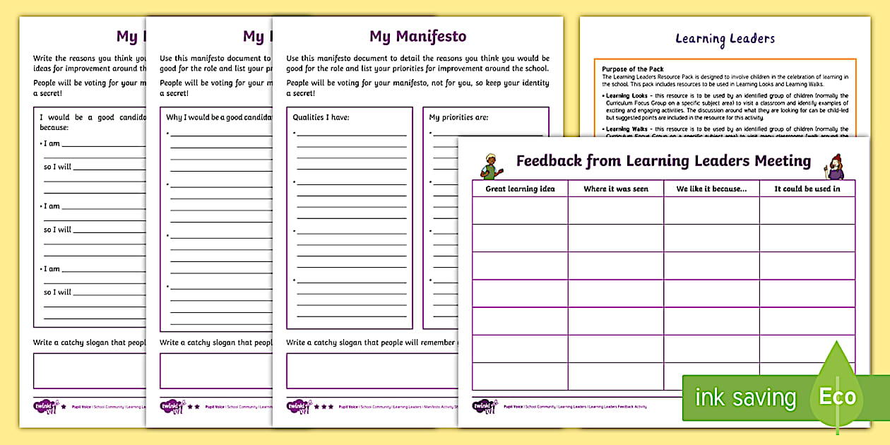 Learning Leaders Resource Pack (teacher made) - Twinkl