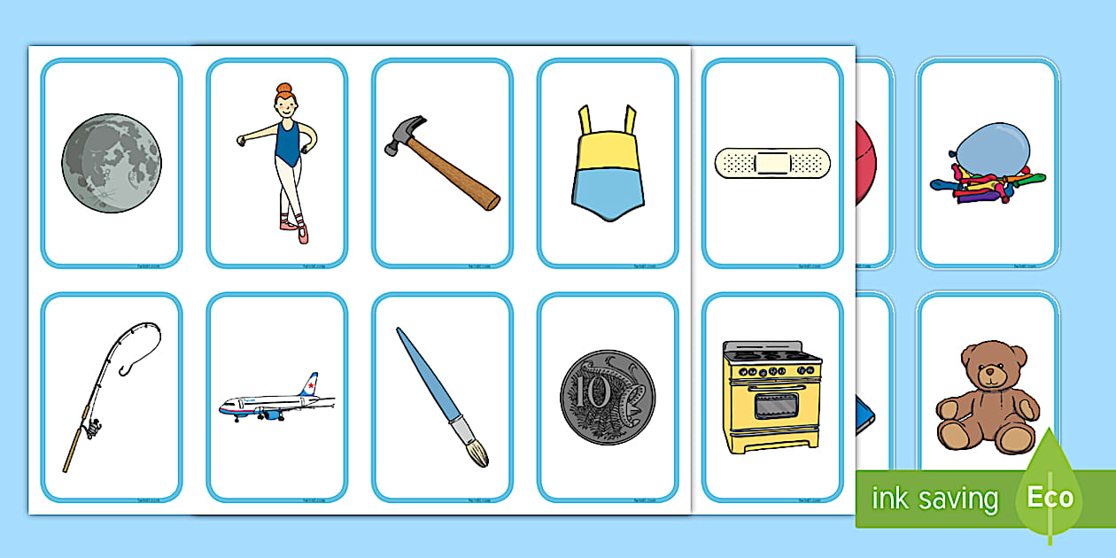Junior Primary Word Association Things Cards (teacher made)