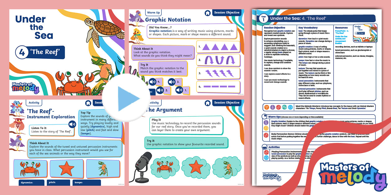 👉 Year 1 Under the Sea - Session 4 (teacher made)