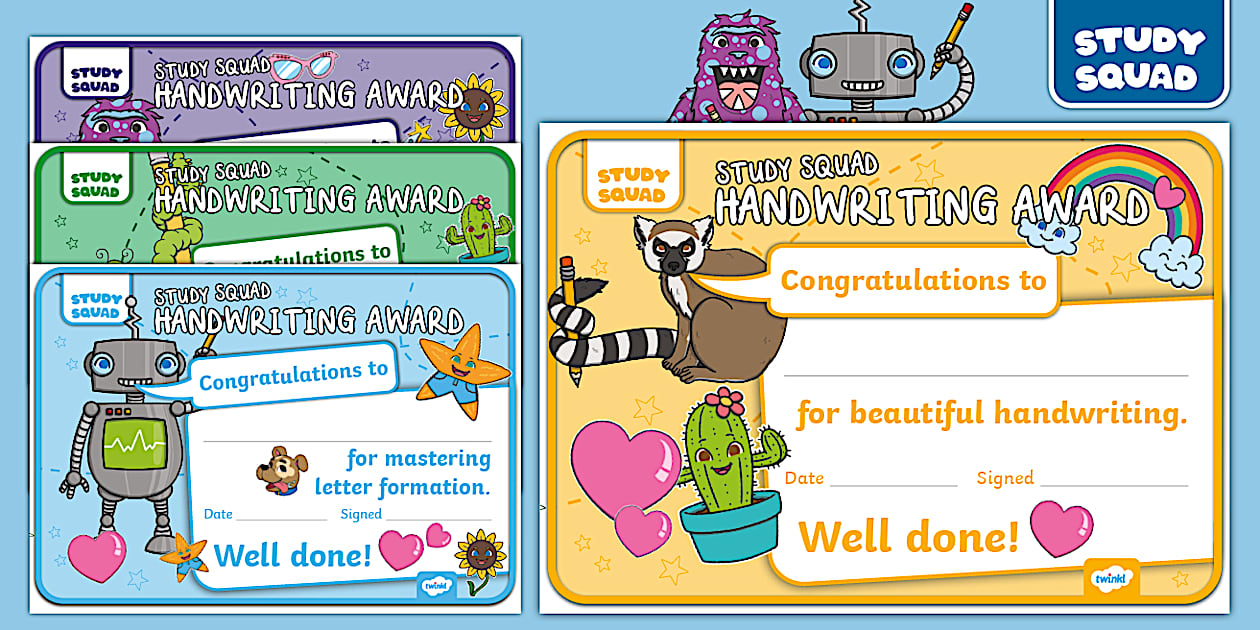 KS1 Handwriting Certificates | English | Primary Resources