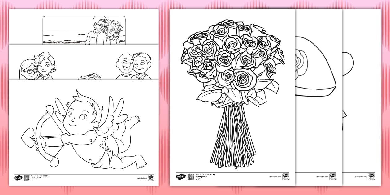 Valentine's Day Colouring Pages | Twinkl Resources