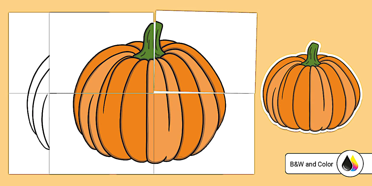 Extra Large Pumpkin Cutout (teacher made) - Twinkl
