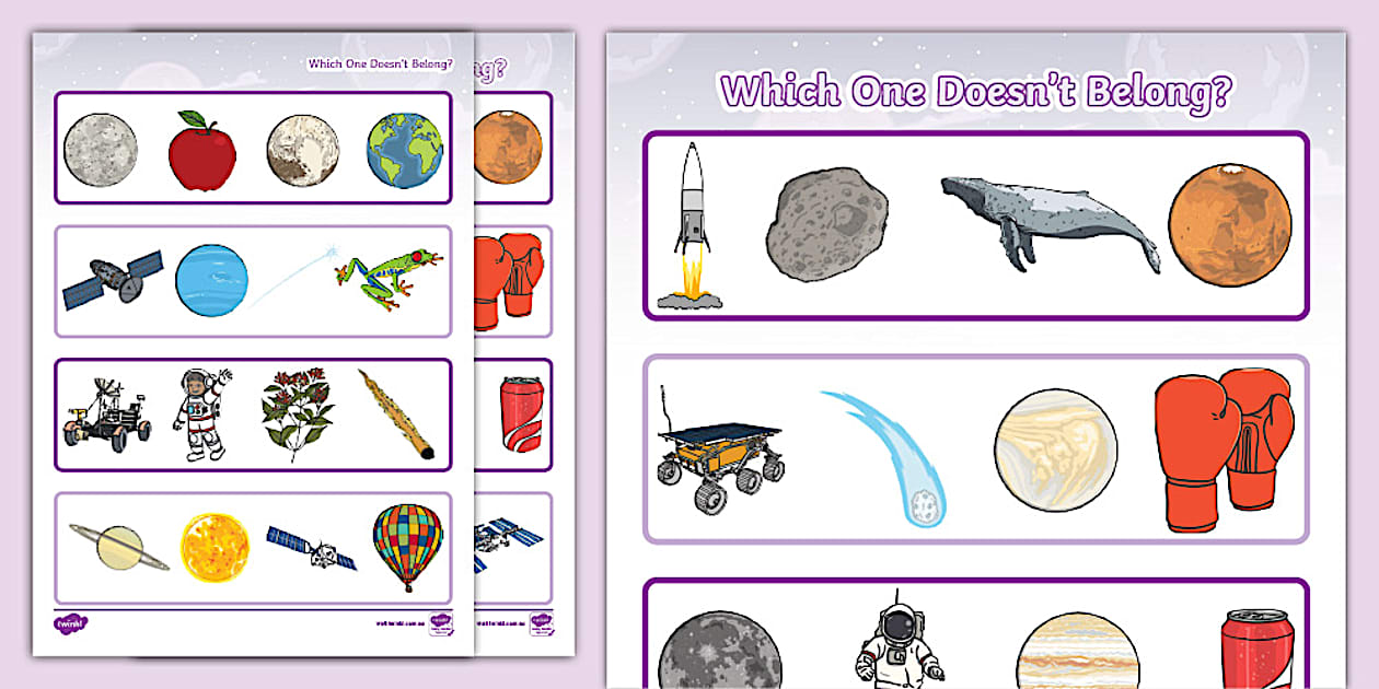 * NEW * Space-Themed Which One Doesn't Belong Activity