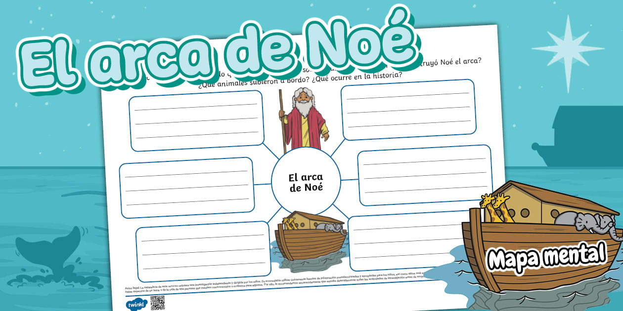 Mapa mental: El arca de Noé - Materiales Educativos Twinkl