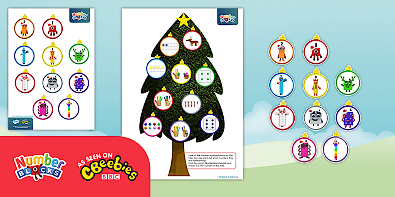 FREE! - Numberblocks: Christmas Tree Counting Activity