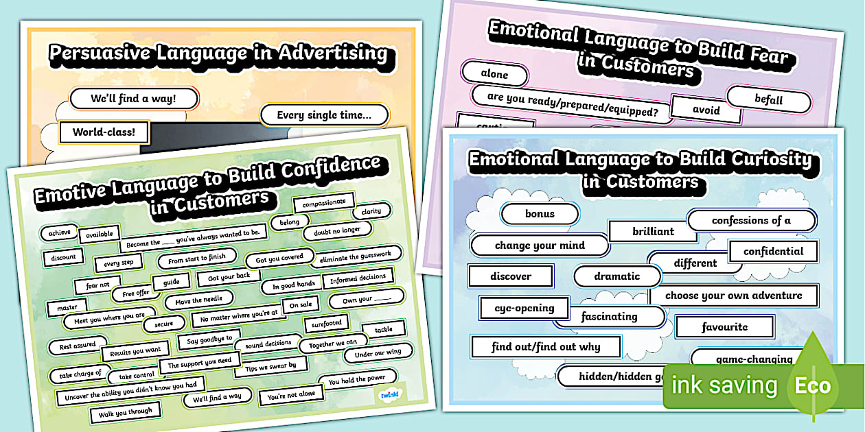 Persuasive Words In Advertising - Twinkl Year 3-6 Resources