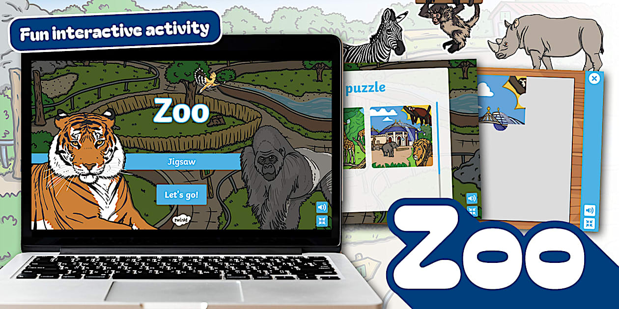 Zoo Interactive Jigsaw Puzzle - Twinkl Ireland