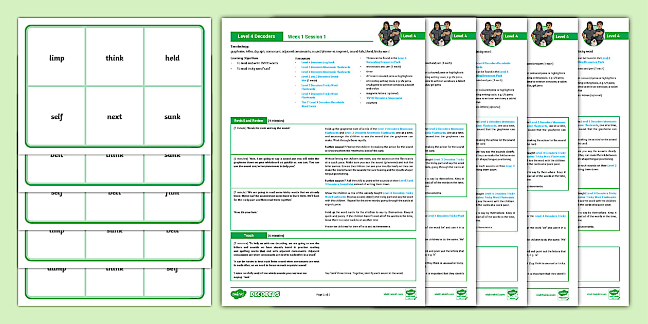 Level 4 Decoders Week 1 - KS2 Phonics Intervention - Twinkl