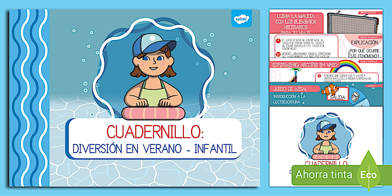 Cuadernillo: Diversión en verano - Infantil - Twinkl