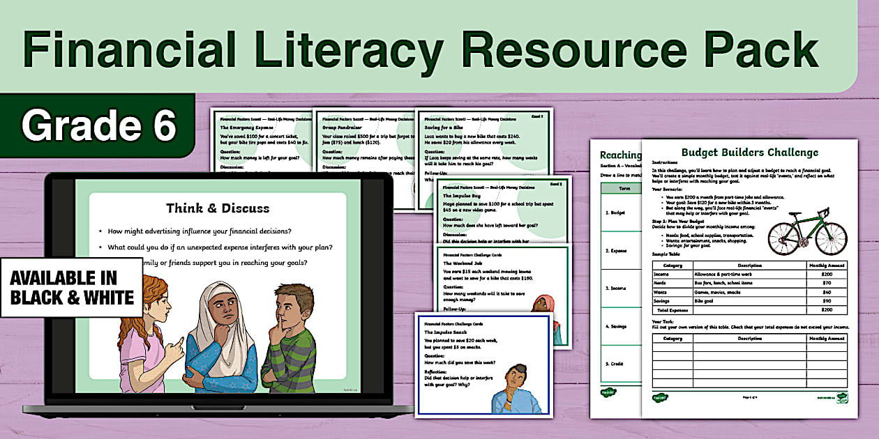 Grade 6 Financial Literacy F1.3 Resource Pack