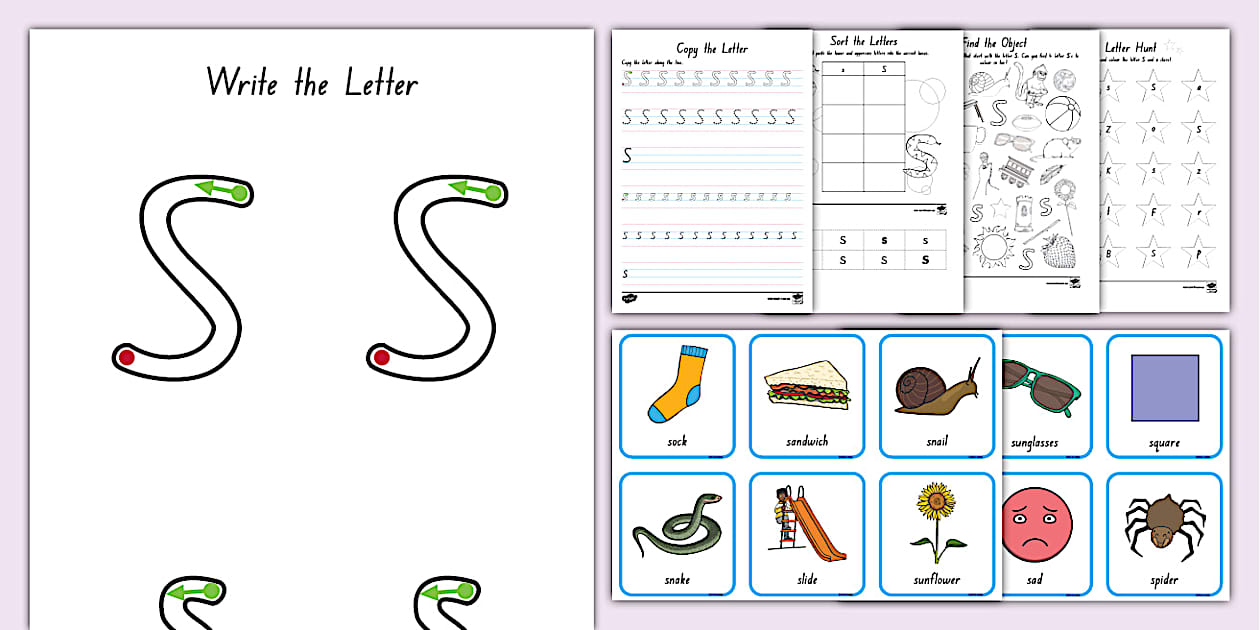 Letter S Tracing Sheets - Letter S Tracing Worksheets